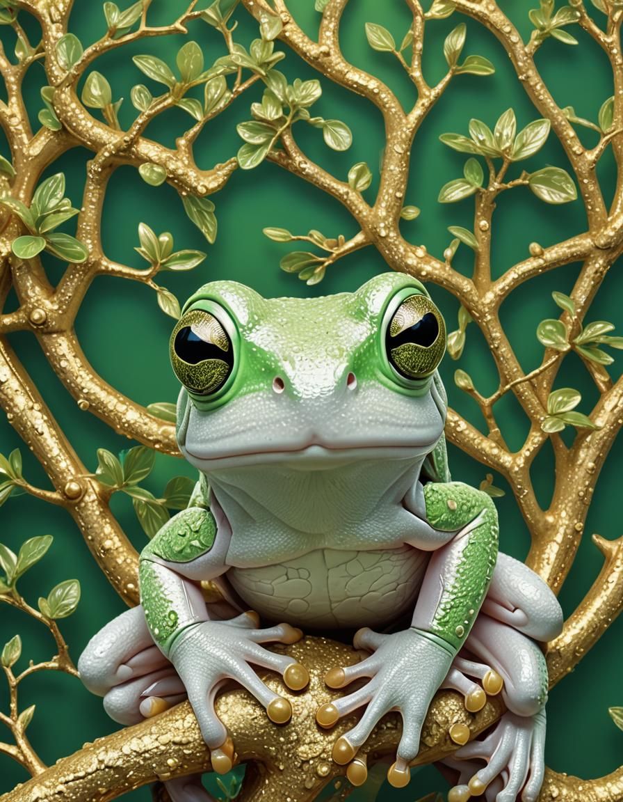 Australian White's (Dumpy) Tree Frog 🐸 - AI Generated Artwork ...