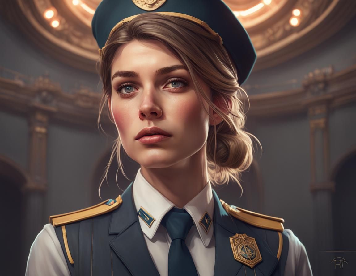 wearing a tie, uniform - AI Generated Artwork - NightCafe Creator