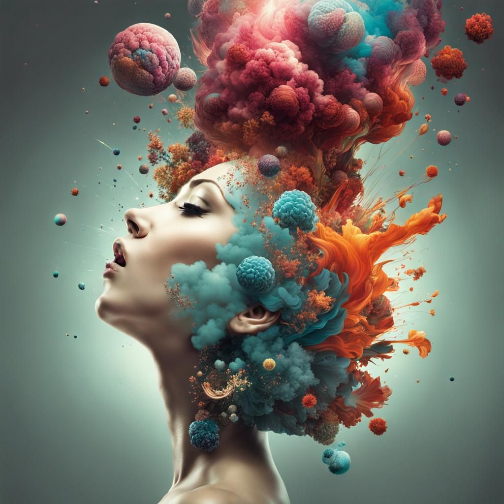 Exploding Galaxy Brains inside my mind, Liminal Space by artist "Bojan ...