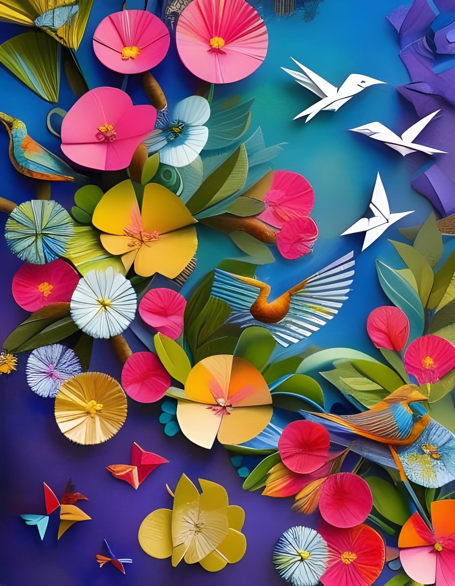 Papercraft collage - AI Generated Artwork - NightCafe Creator