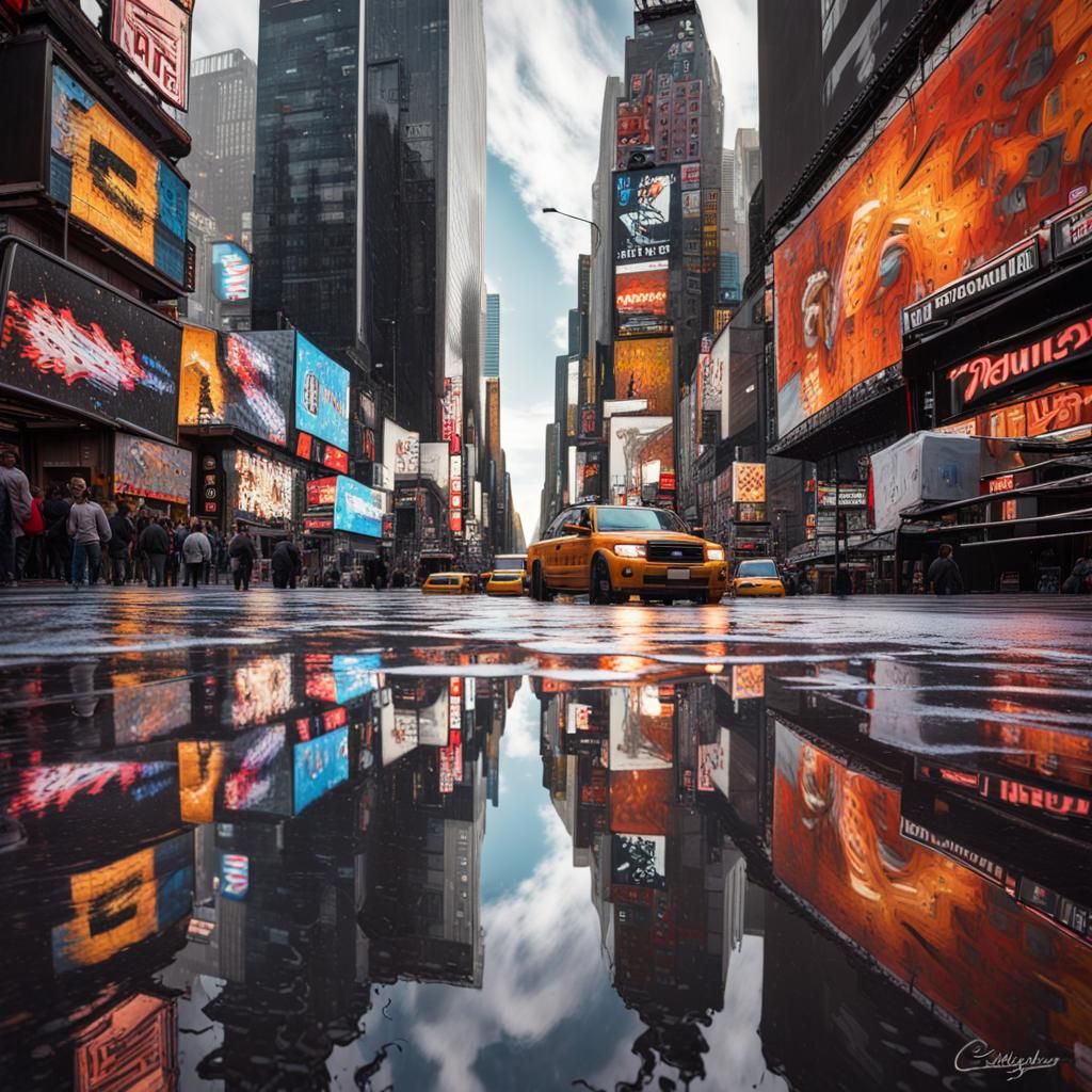 New York City Times Square - AI Generated Artwork - NightCafe Creator