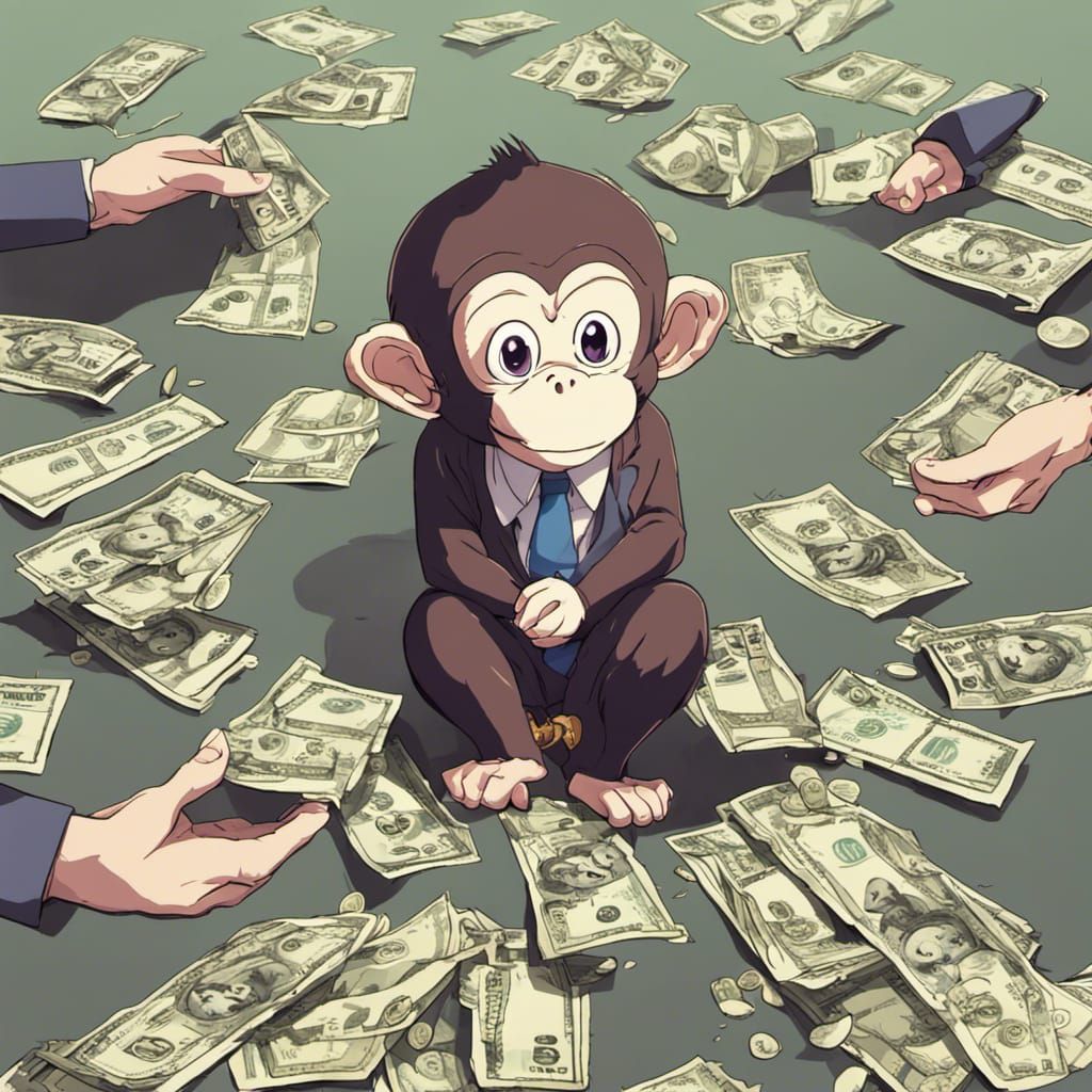 The monkey likes to see the money. - AI Generated Artwork - NightCafe ...