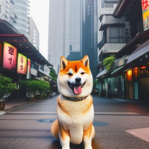 Shiba-inu in Japan - AI Generated Artwork - NightCafe Creator