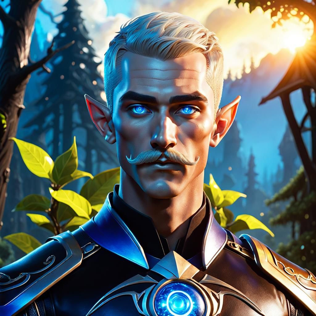 Elven mustache 01 - AI Generated Artwork - NightCafe Creator