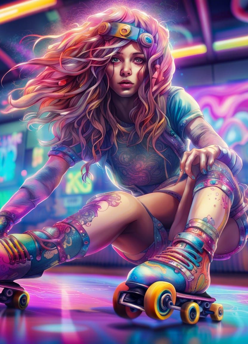 Roller Queen - AI Generated Artwork - NightCafe Creator