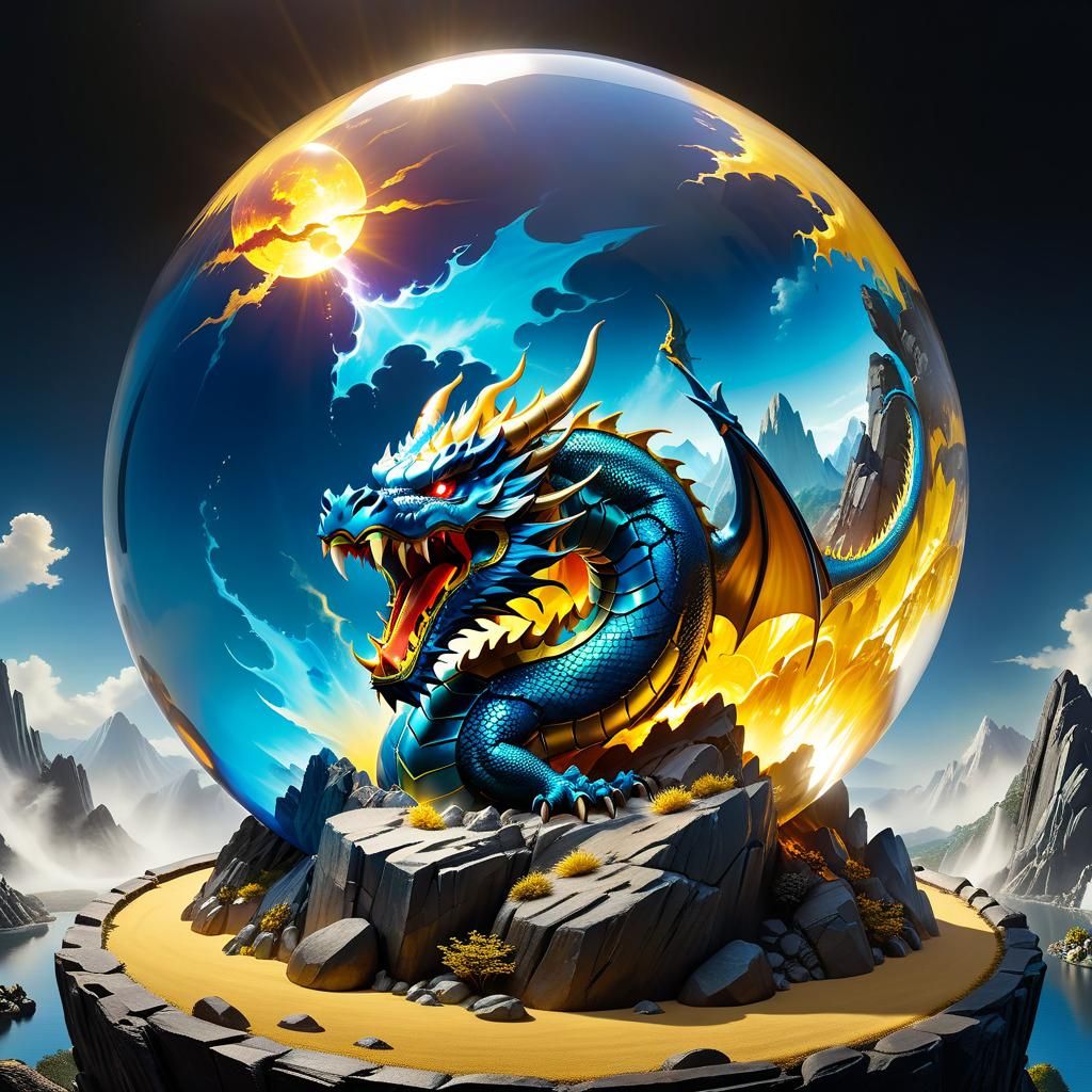 Dragon Sphere - AI Generated Artwork - NightCafe Creator