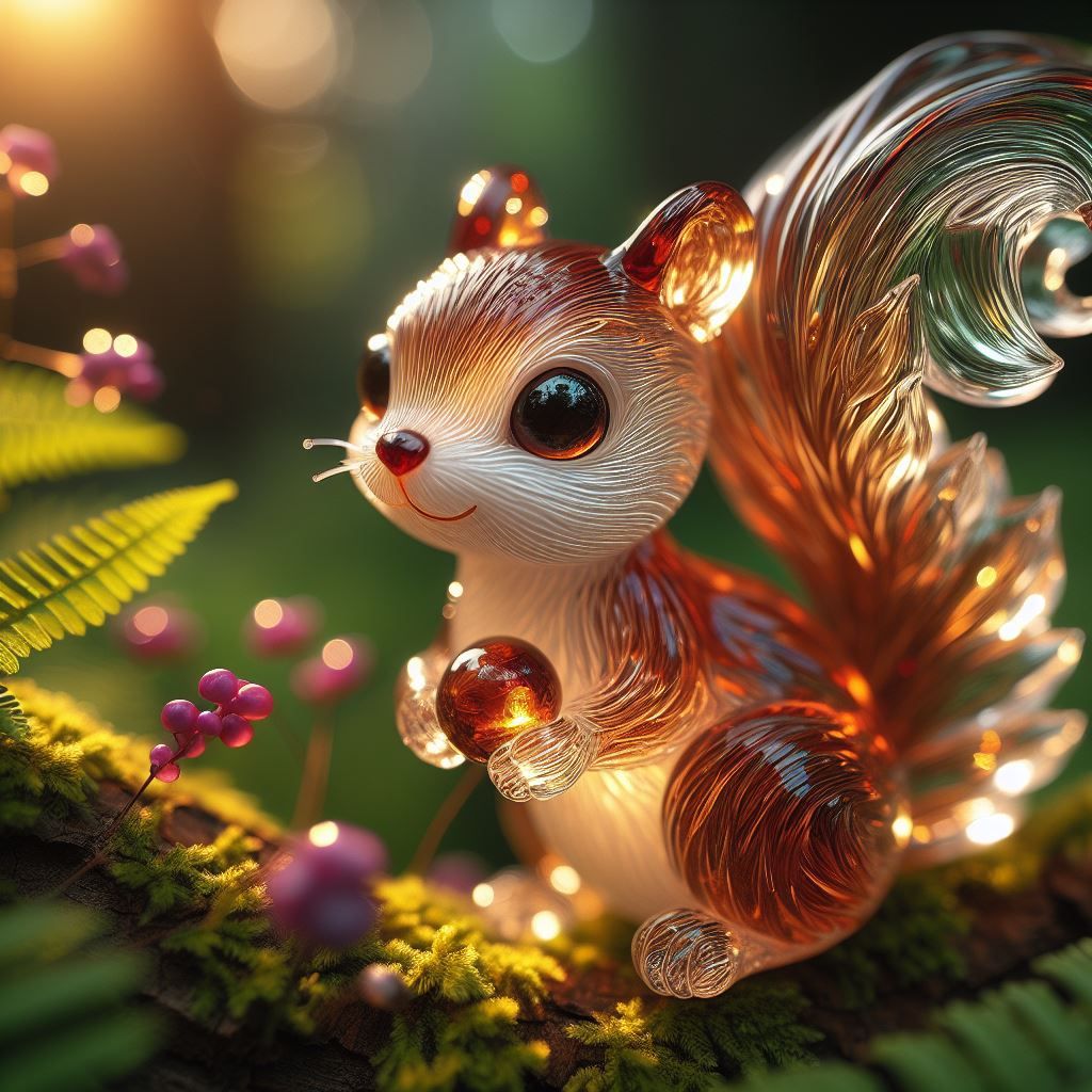 Chibi glass squirrel - AI Generated Artwork - NightCafe Creator
