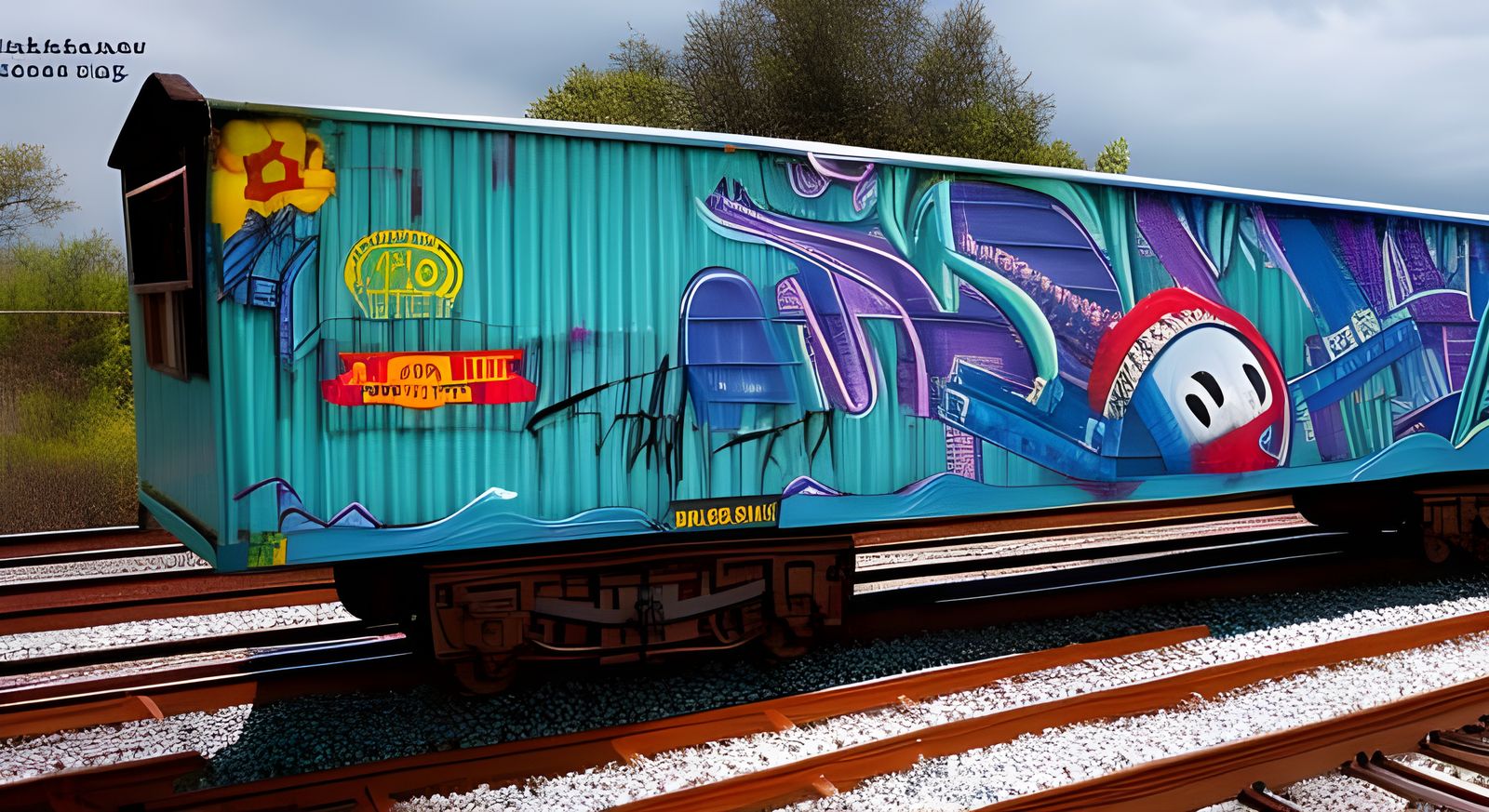 Railway Train Box Car Graffiti (Continued) - AI Generated Artwork ...