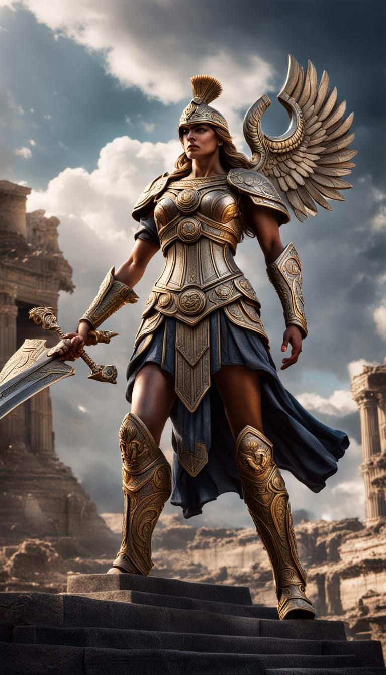 Warrior Athena - AI Generated Artwork - NightCafe Creator