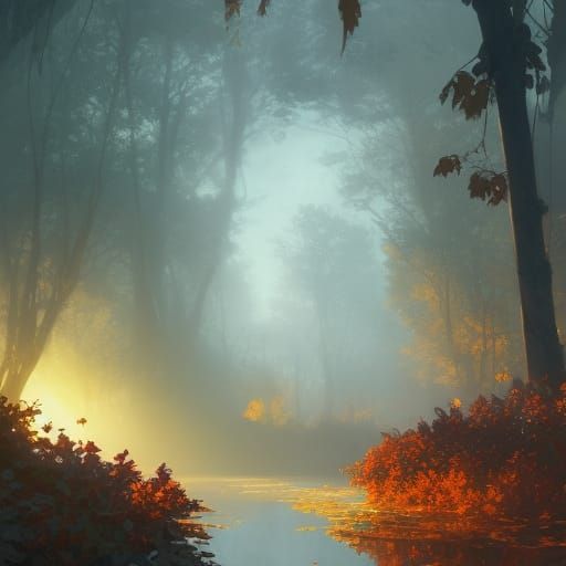 Damp Forest - AI Generated Artwork - NightCafe Creator