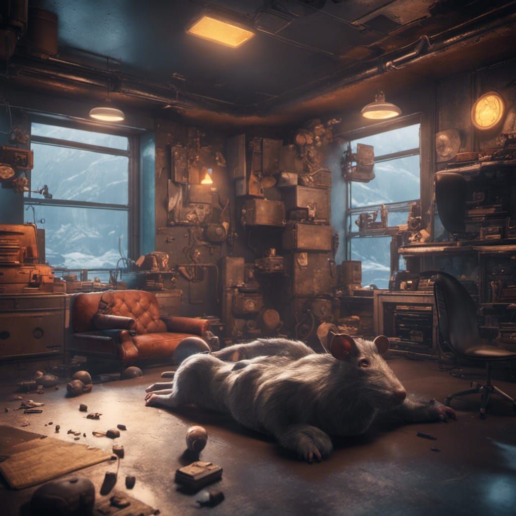 rubber room with rats - AI Generated Artwork - NightCafe Creator
