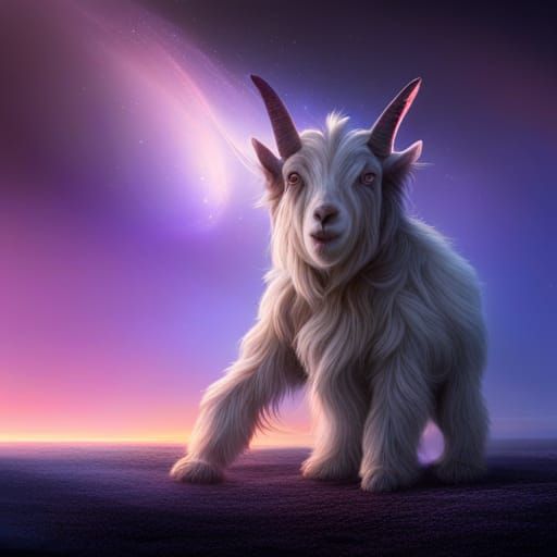 An Alien goat wandering alone in the galaxy - AI Generated Artwork ...