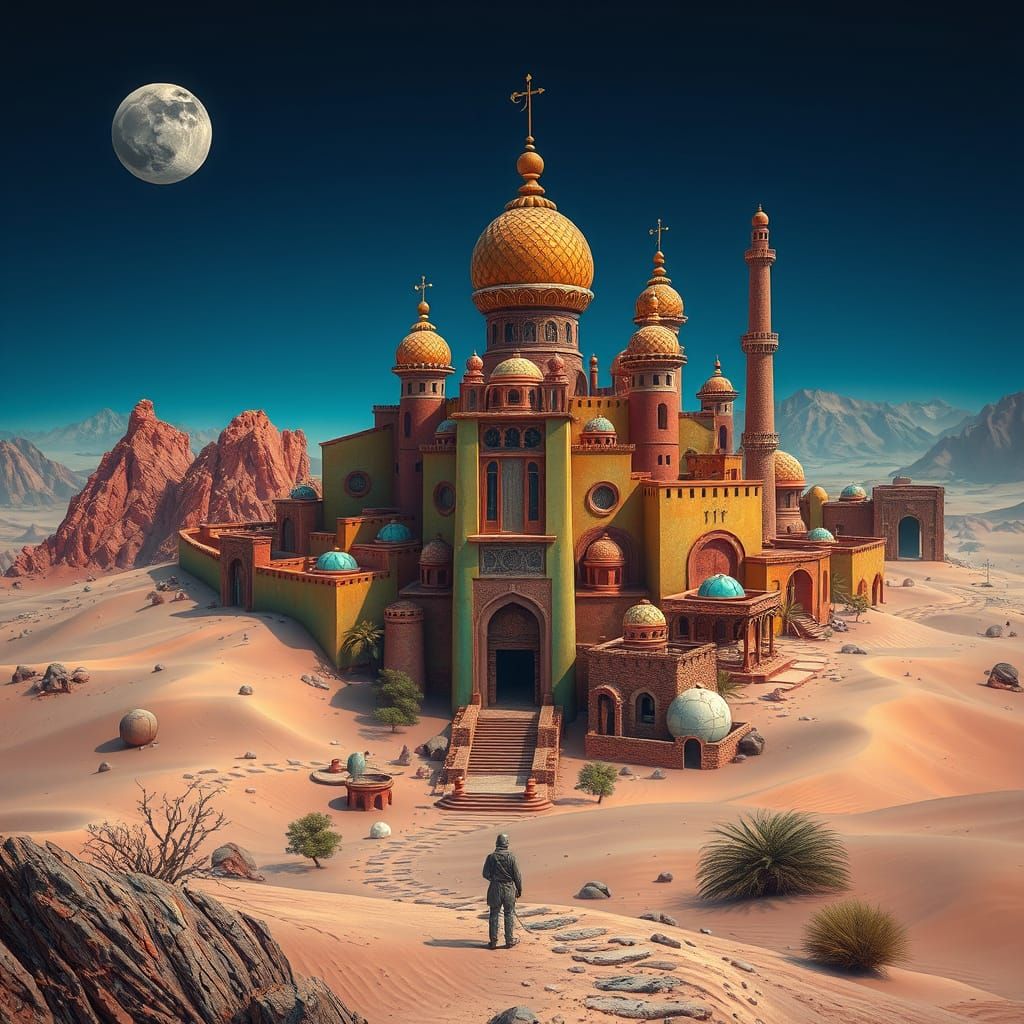 Mirage effect in the desert. - Mirage effect in the desert.