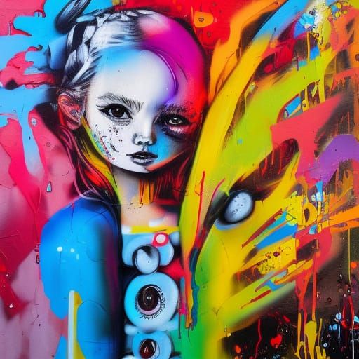 rag doll graffiti - AI Generated Artwork - NightCafe Creator