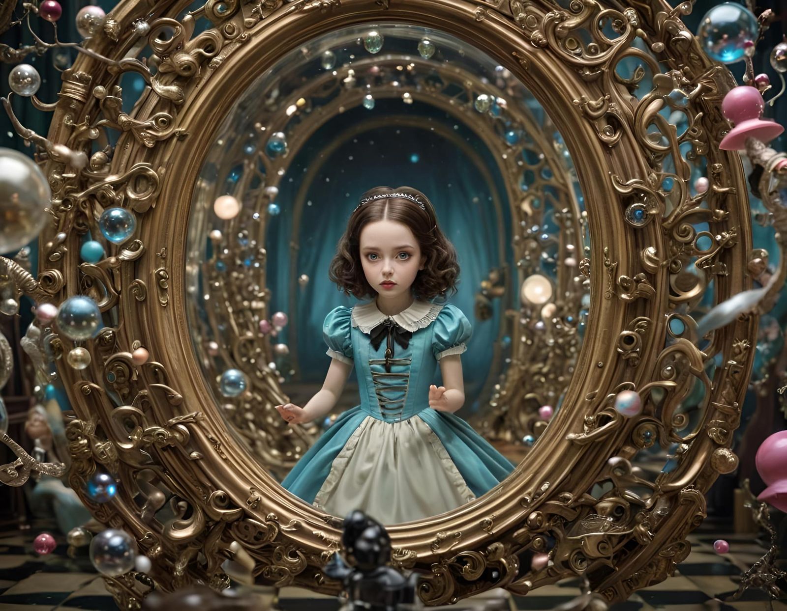 Alice through (behind? in front?) the Mirror - AI Generated Artwork ...