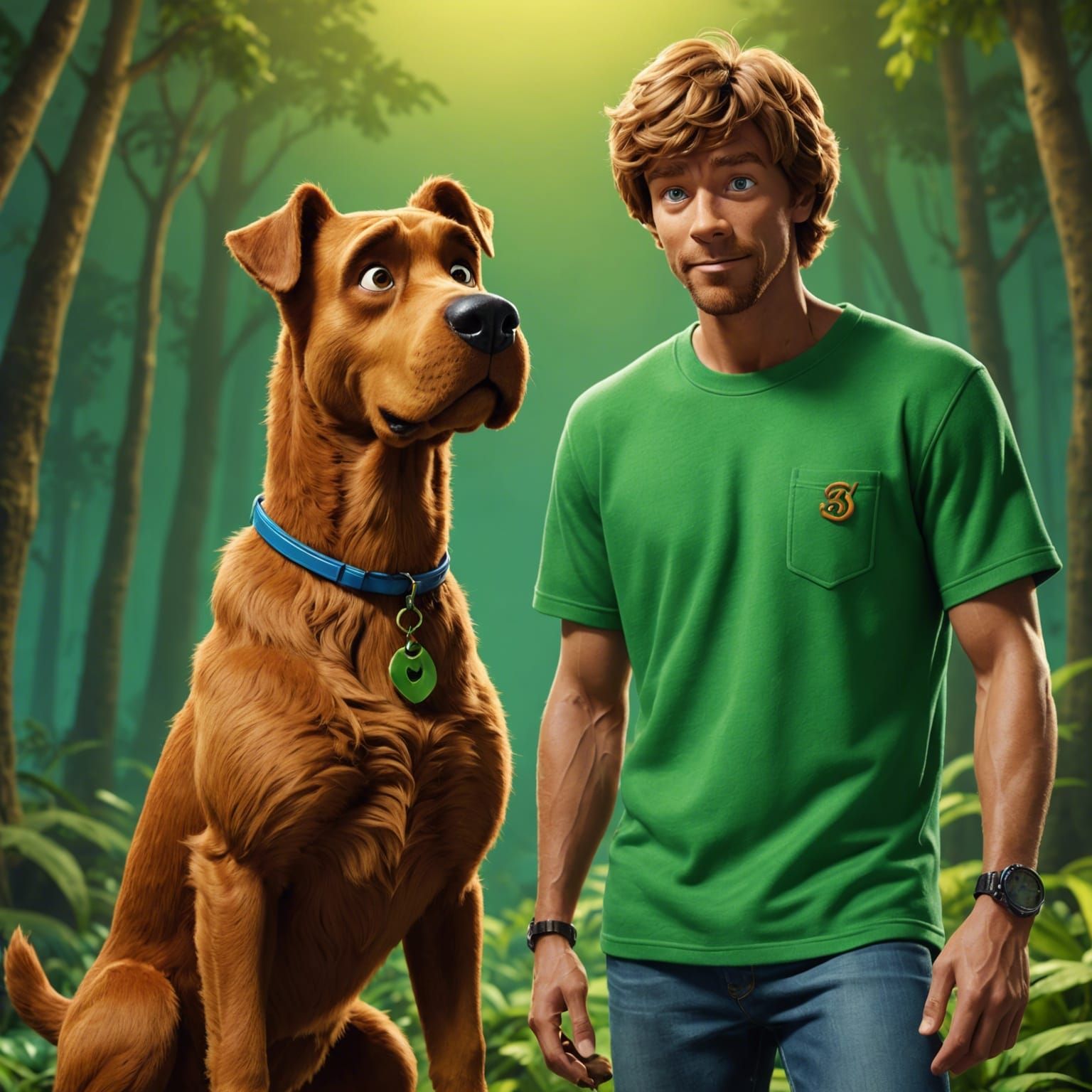 Scooby-Doo and Shaggy - AI Generated Artwork - NightCafe Creator