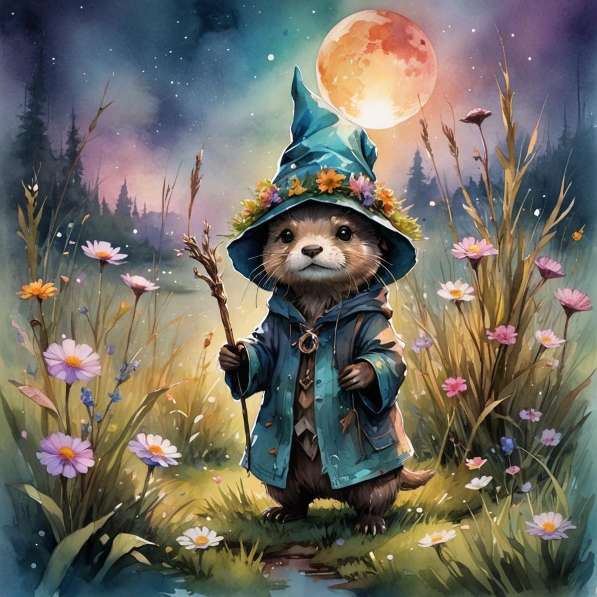 Otter wizard - AI Generated Artwork - NightCafe Creator