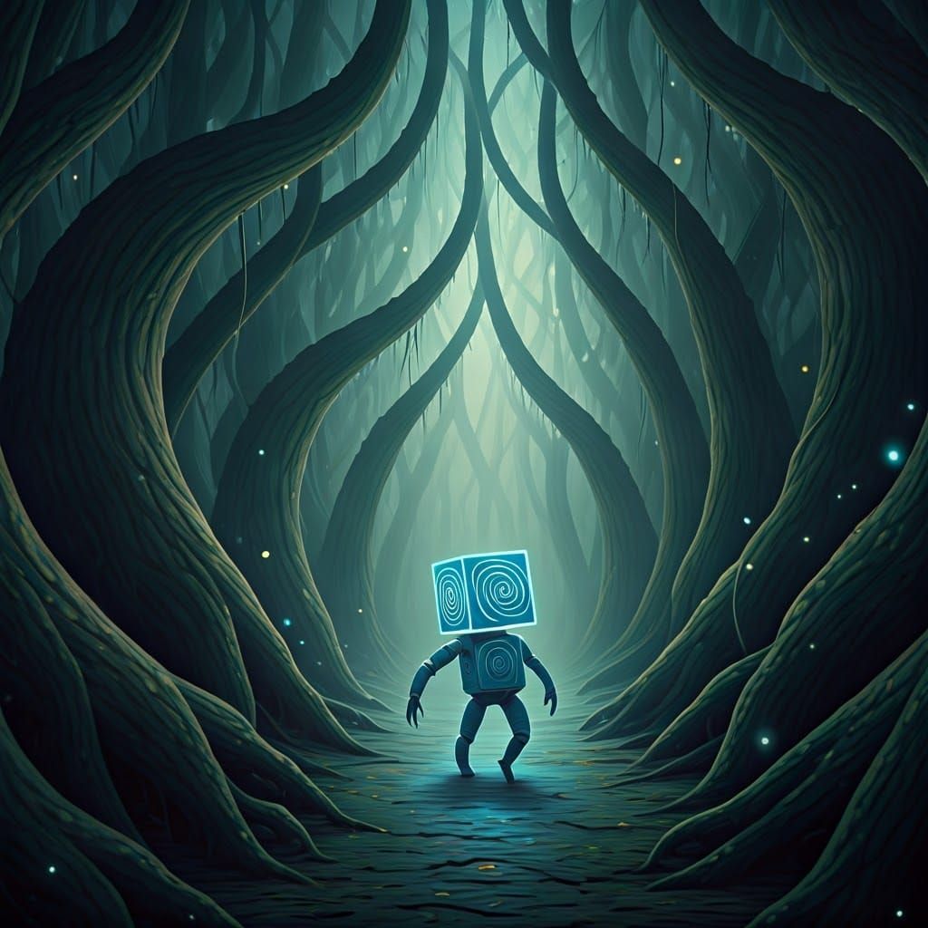 A lone, cube-shaped creature. - Cube-Shaped Creature Embarks...