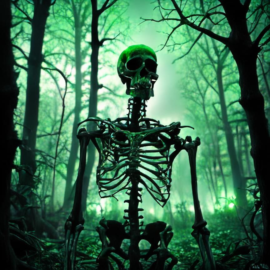 Eerie Skeleton - Artistic - AI Generated Artwork - NightCafe Creator