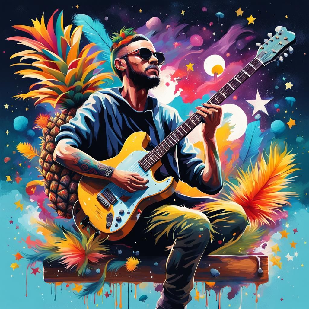 A guitar player - AI Generated Artwork - NightCafe Creator