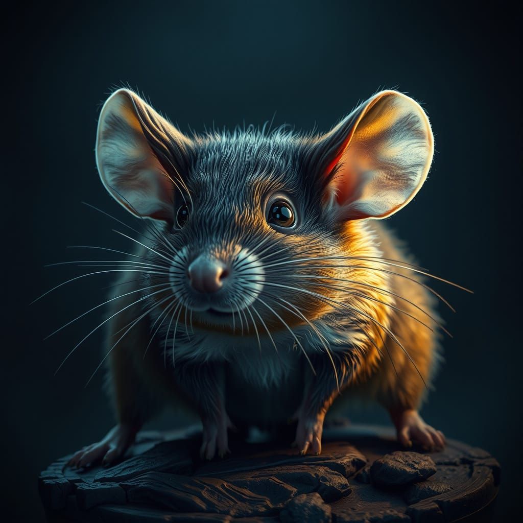 Mouse - Regal Mouse in Eerie Velvet Textures