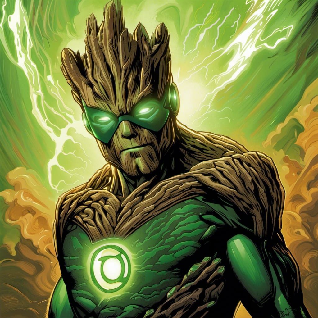Green Lantern Groot v.3 : r/nightcafe