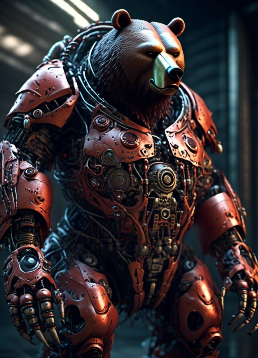 Photograph portrait of a Creepy soul-less cursed cyborg cute obese ...