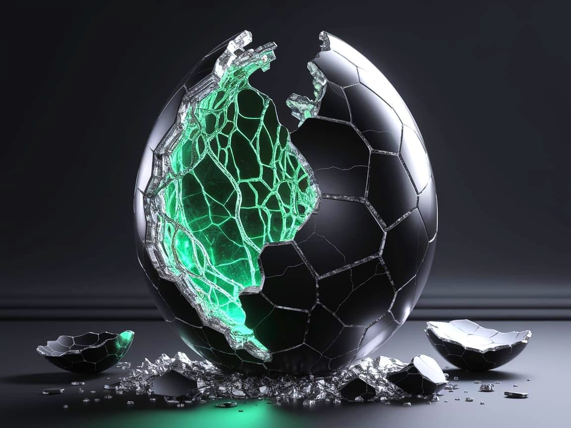 matrix egg - Obsidian Egg with Emerald Glow in Dark Fantasy ...