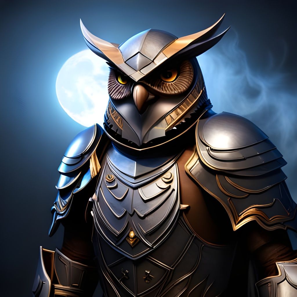 Owl Knight - Protector of Night - AI Generated Artwork - NightCafe Creator