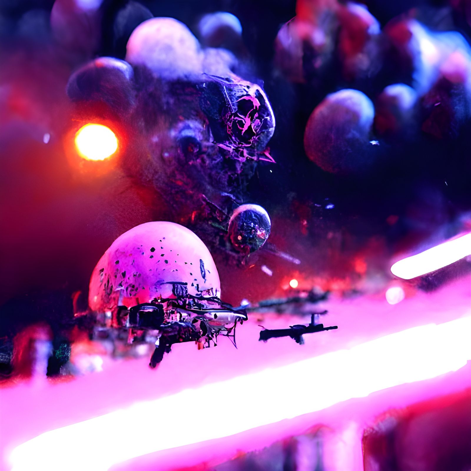Gunships in Space II - AI Generated Artwork - NightCafe Creator