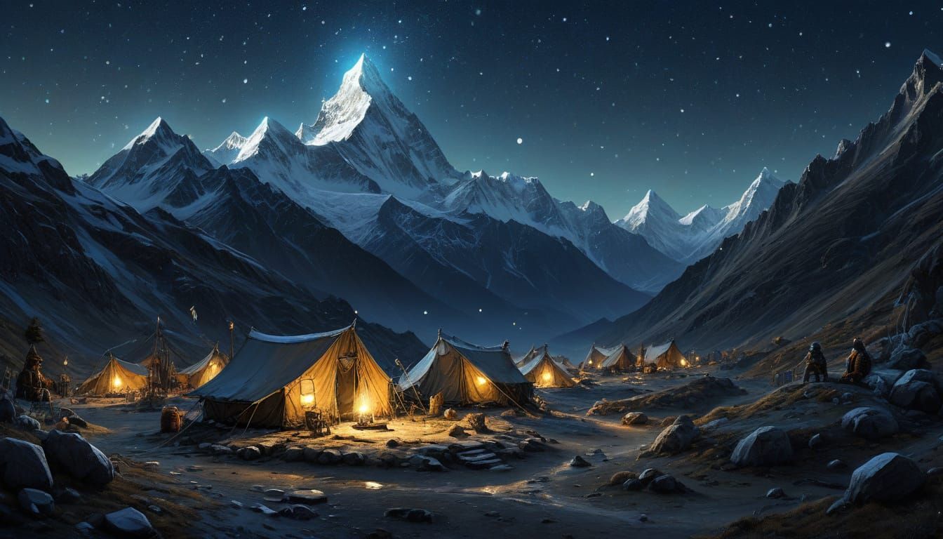 Base camp in the Himalayas - Base camp in the Himalayas