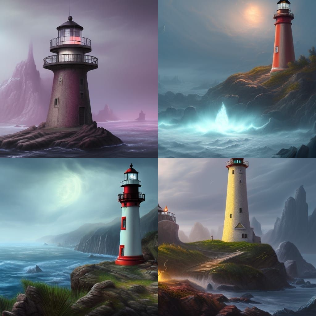 Lighthouse - AI Generated Artwork - NightCafe Creator