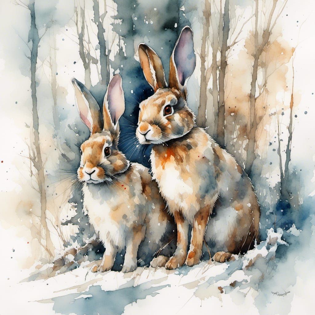 Rabbits - AI Generated Artwork - NightCafe Creator