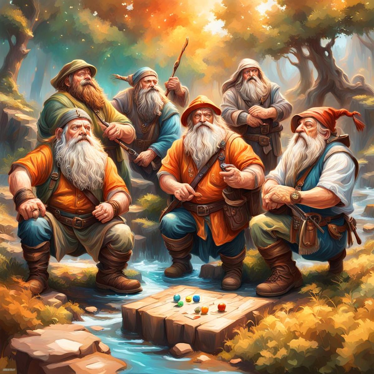 a group of dwarves - AI Generated Artwork - NightCafe Creator