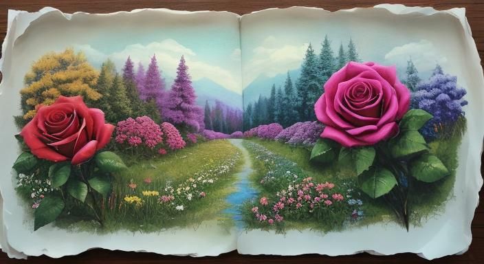 DDD's Extended Random Choices Challenge - rose bush: landscape: dreamy ...