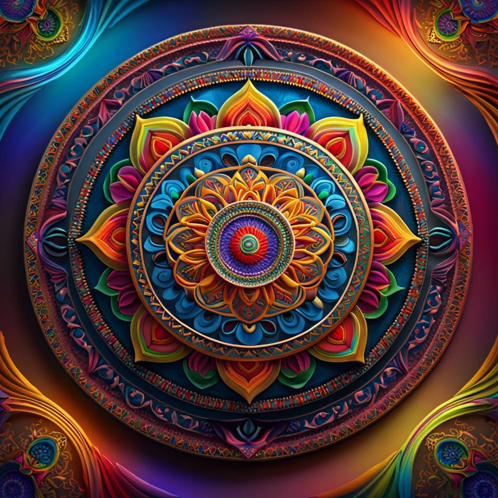 Colorful Mandala - AI Generated Artwork - NightCafe Creator