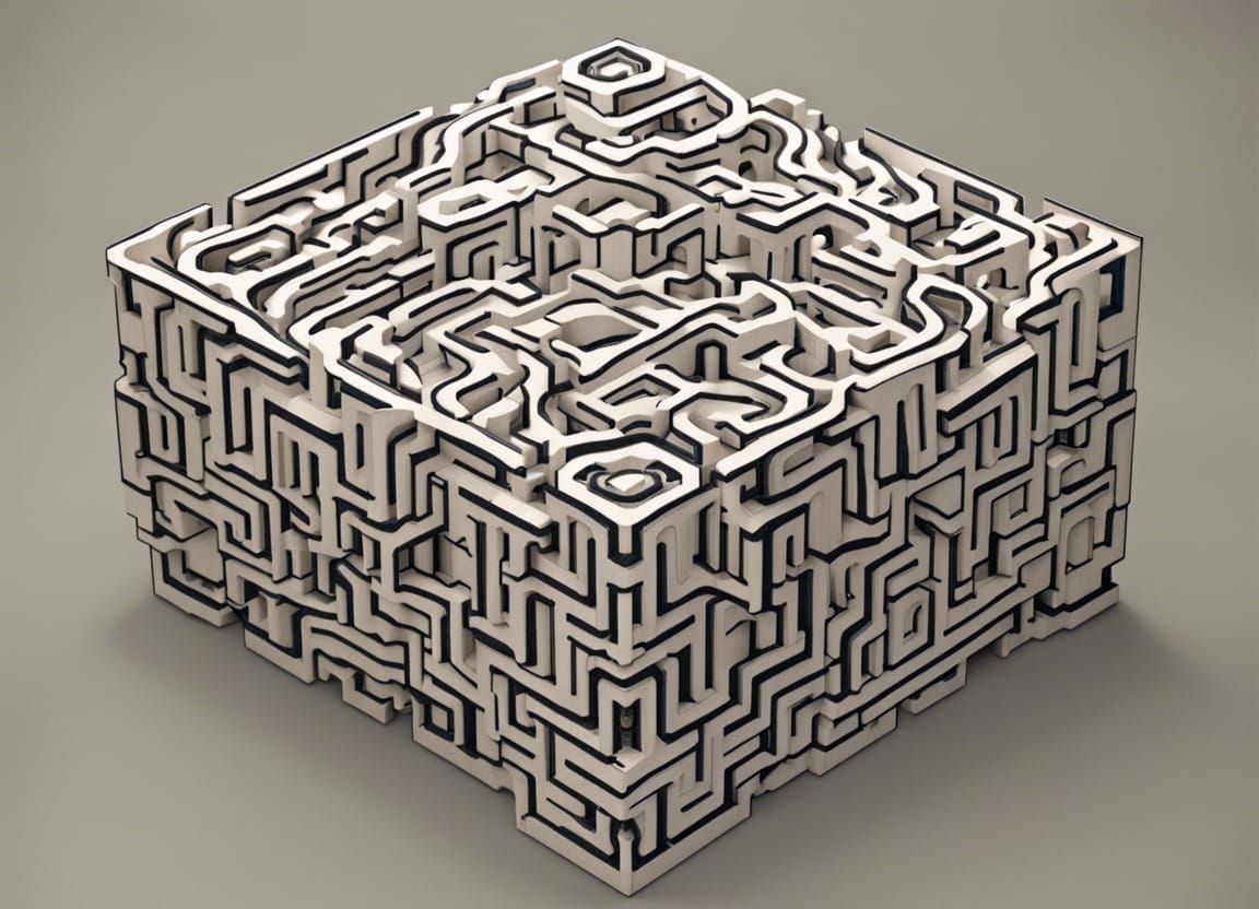 Labyrinth Tesseract Tessellation - AI Generated Artwork - NightCafe Creator