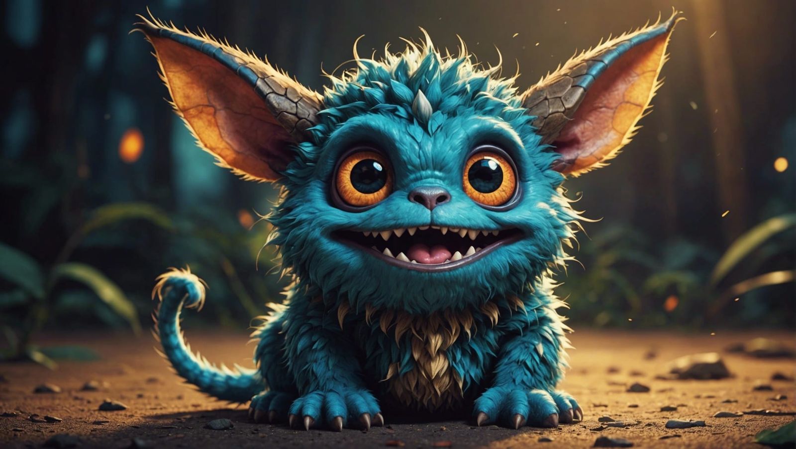 Cute Creature in the woods - AI Generated Artwork - NightCafe Creator