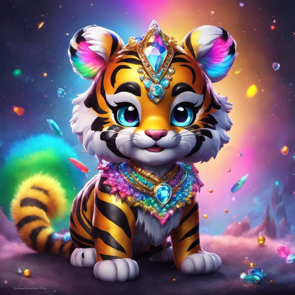 Chibi Sparkle Tiger 2 - AI Generated Artwork - NightCafe Creator
