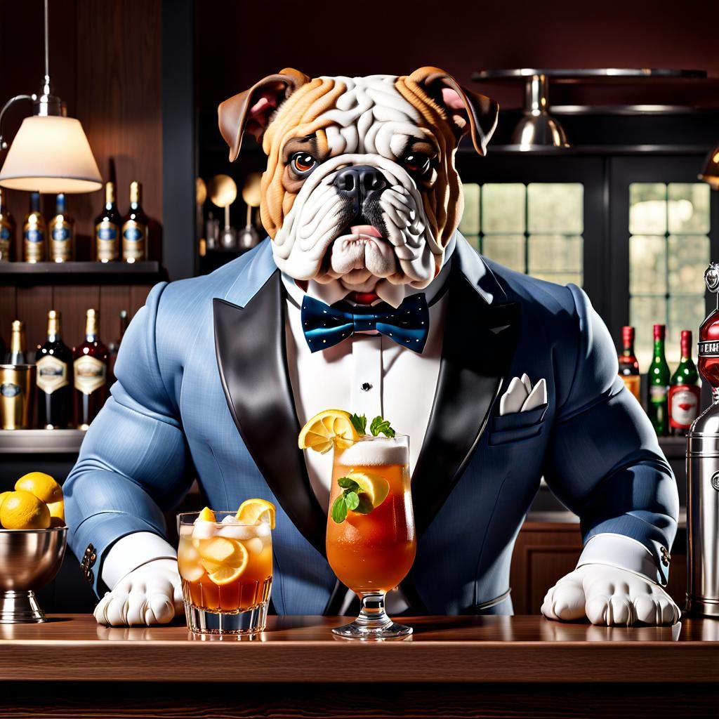 Bartender dog 6 - AI Generated Artwork - NightCafe Creator