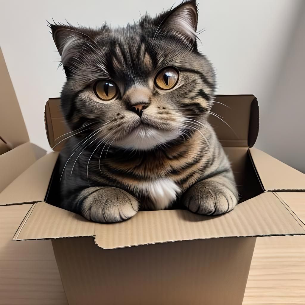 Mr Ruffles and his box - AI Generated Artwork - NightCafe Creator