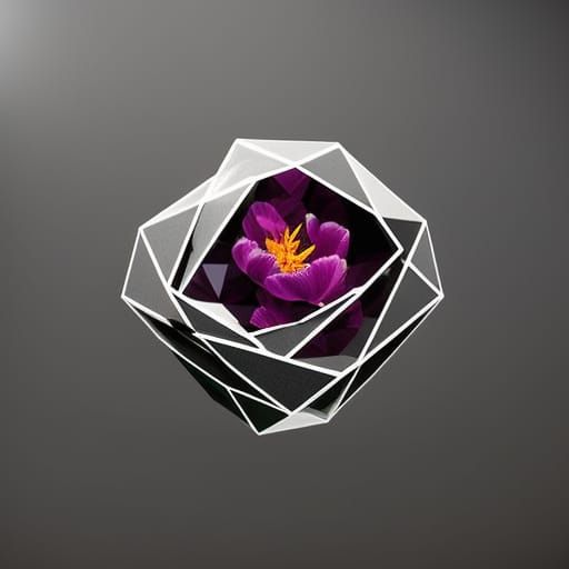 A bouquet of brilliant black, long stemmed, tulips, made of crystal ...