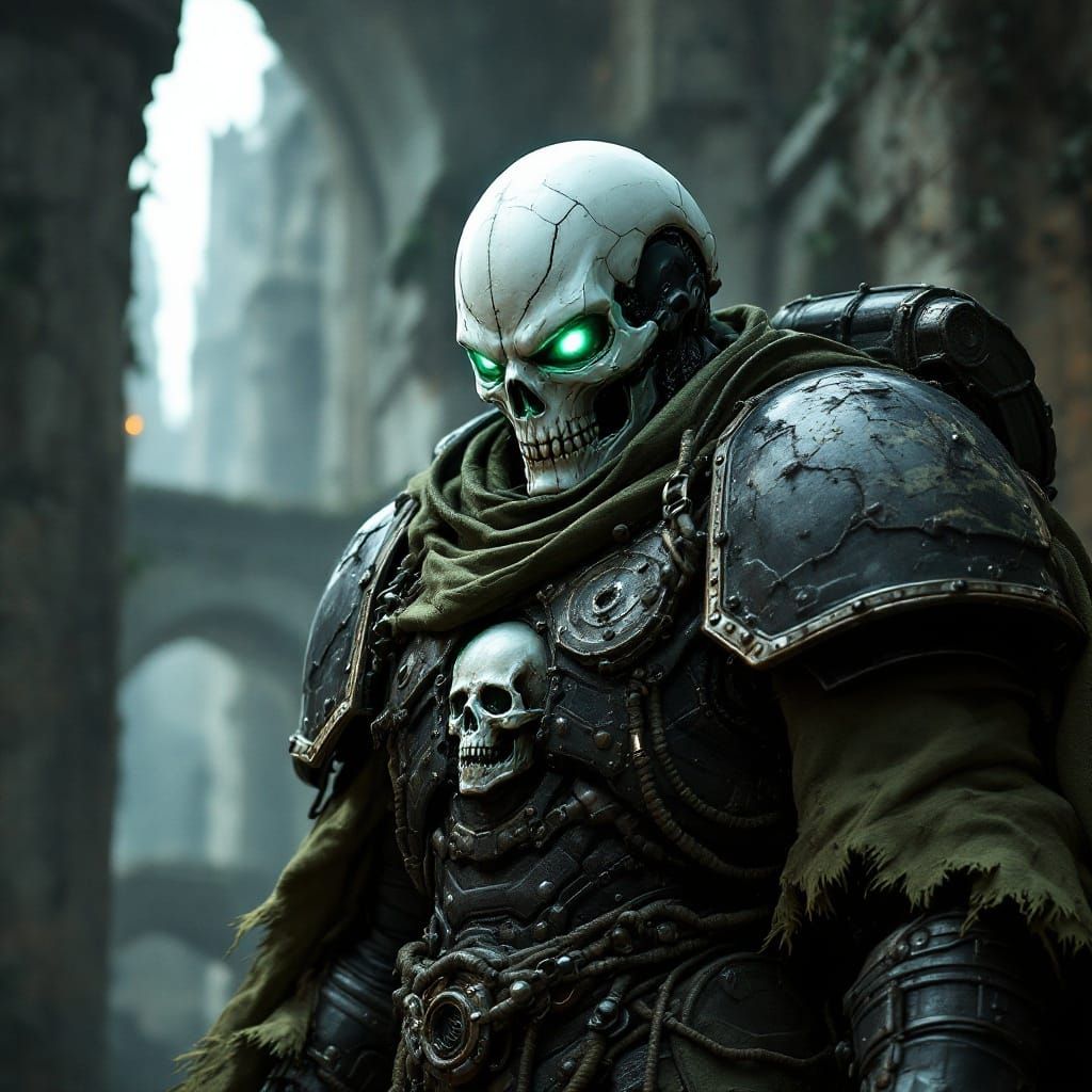 Skeletal soldier - Grim Space Marine in Tattered Armor