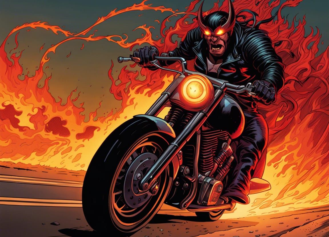 Demon Biker 2 - AI Generated Artwork - NightCafe Creator
