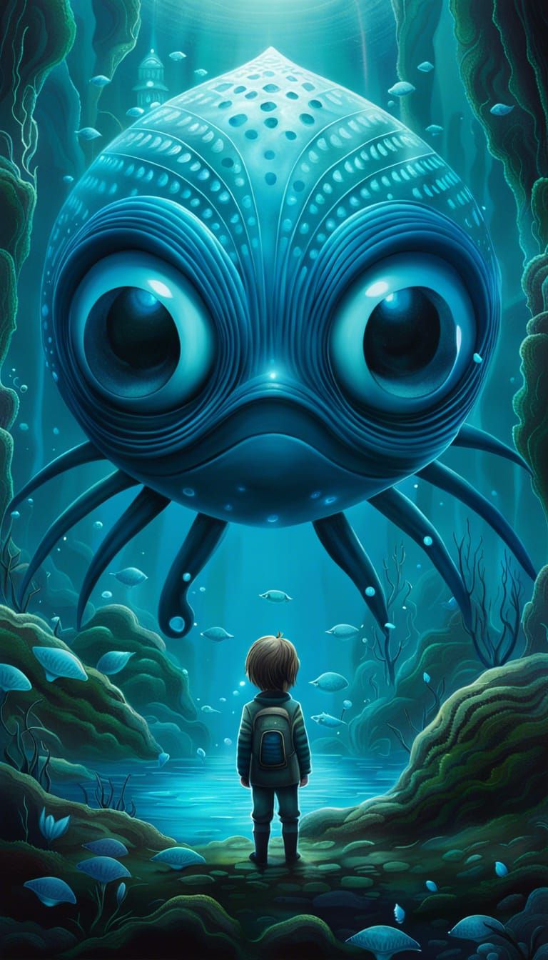 ultra highly detailed, luminism, an alien, descendants of aquatic ...