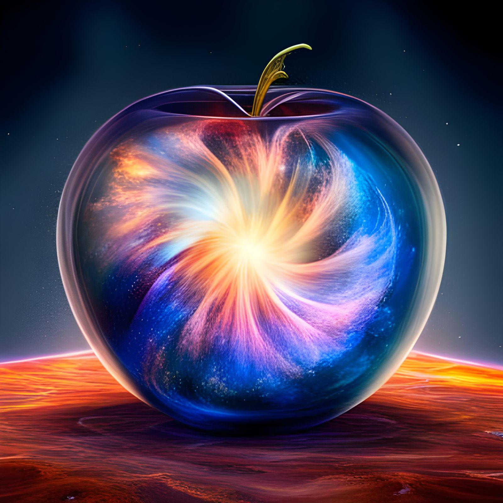 Galaxy apple - AI Generated Artwork - NightCafe Creator