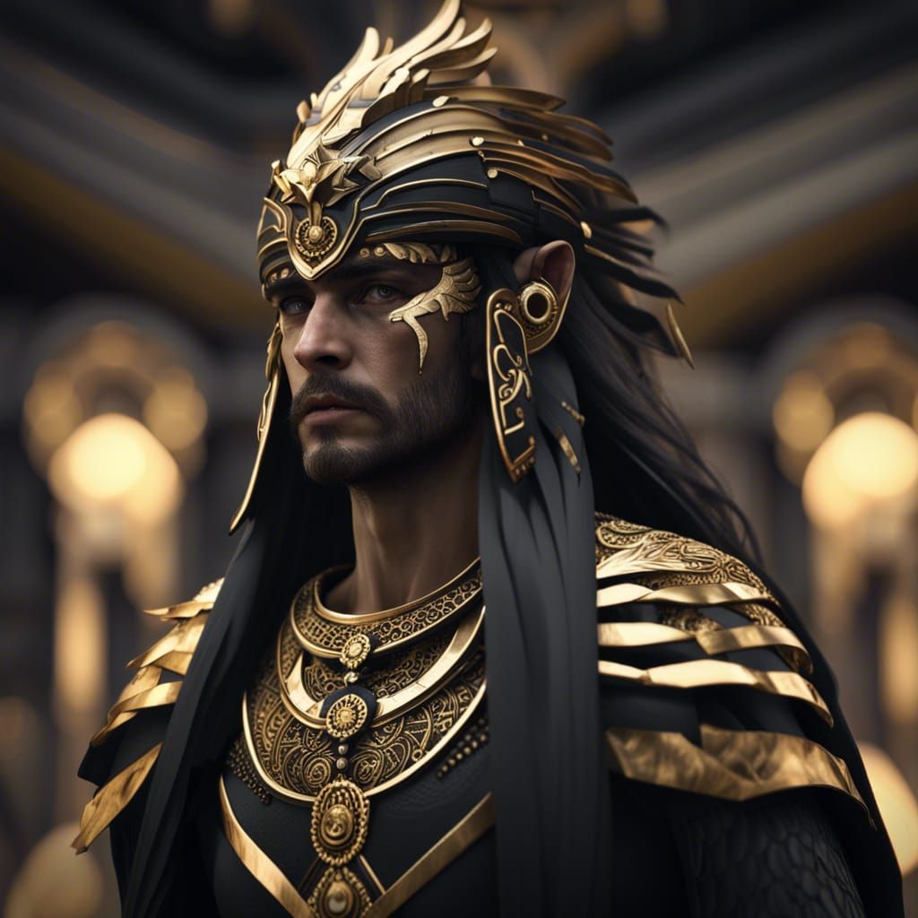 The ancient god Enki . - AI Generated Artwork - NightCafe Creator