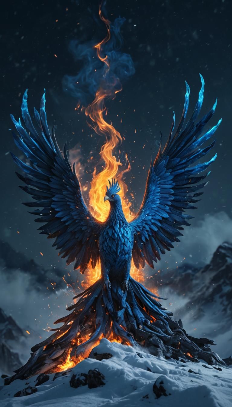 An Ice Phoenix - AI Generated Artwork - NightCafe Creator