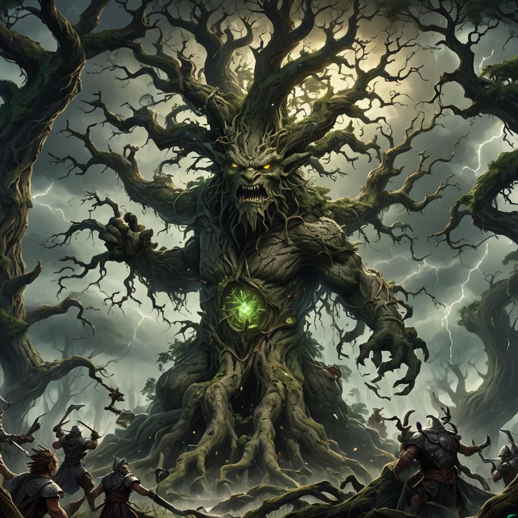 A Lone, Colossal Tree | Fantastic Fantasy Creations - AI Generated ...