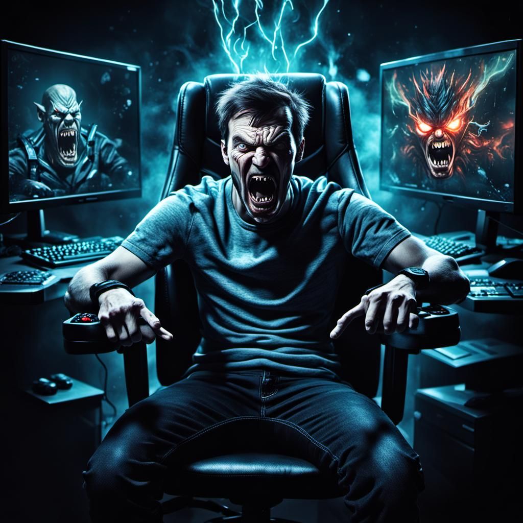 The toxic gamer. - AI Generated Artwork - NightCafe Creator